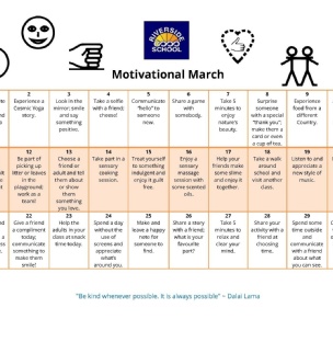 Riverside School - Motivational March Calendar