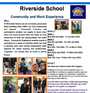 Riverside School - Community Experience - Can You Help?
